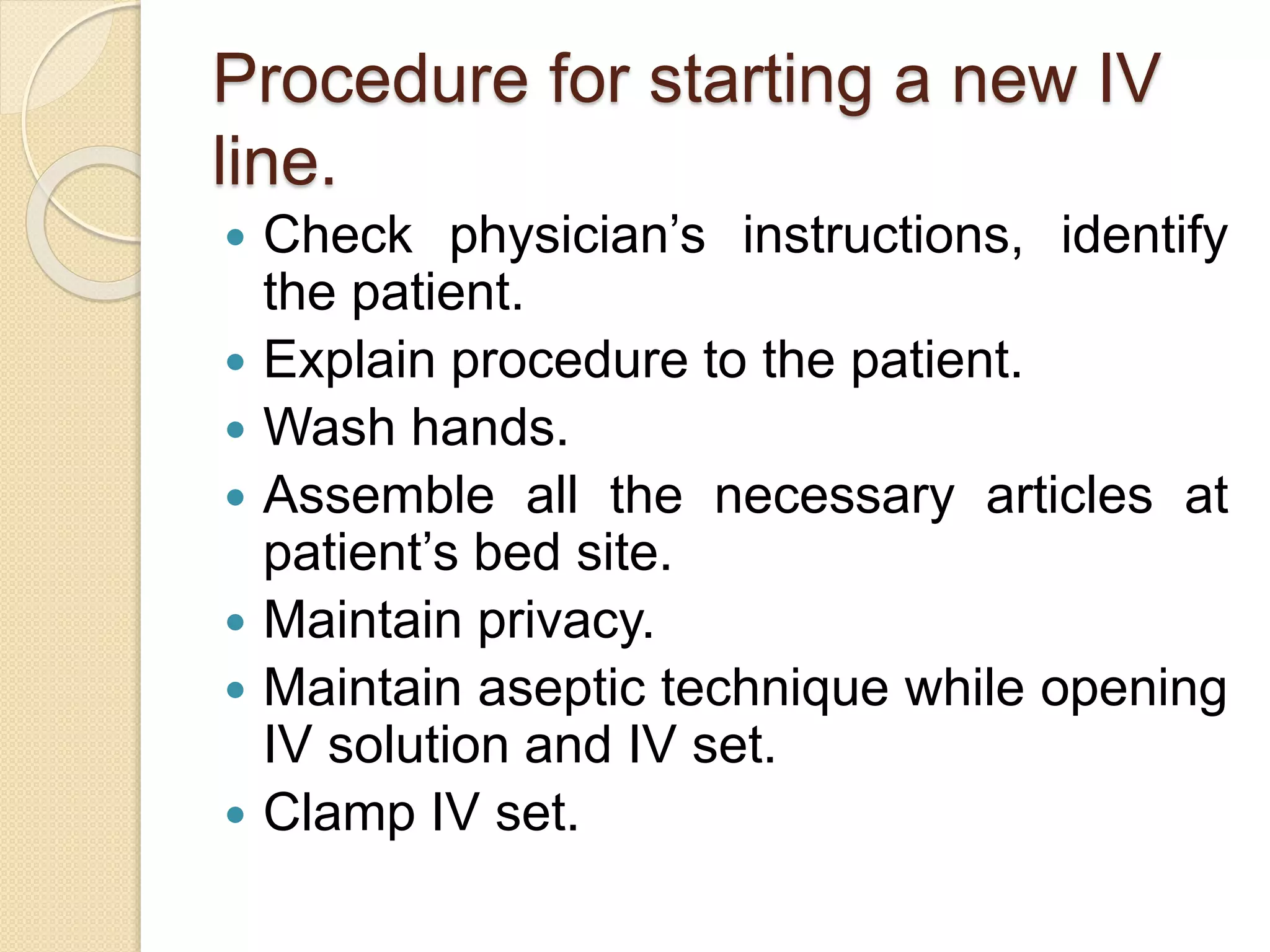 Intravenous Administration of Drugs | PPTX