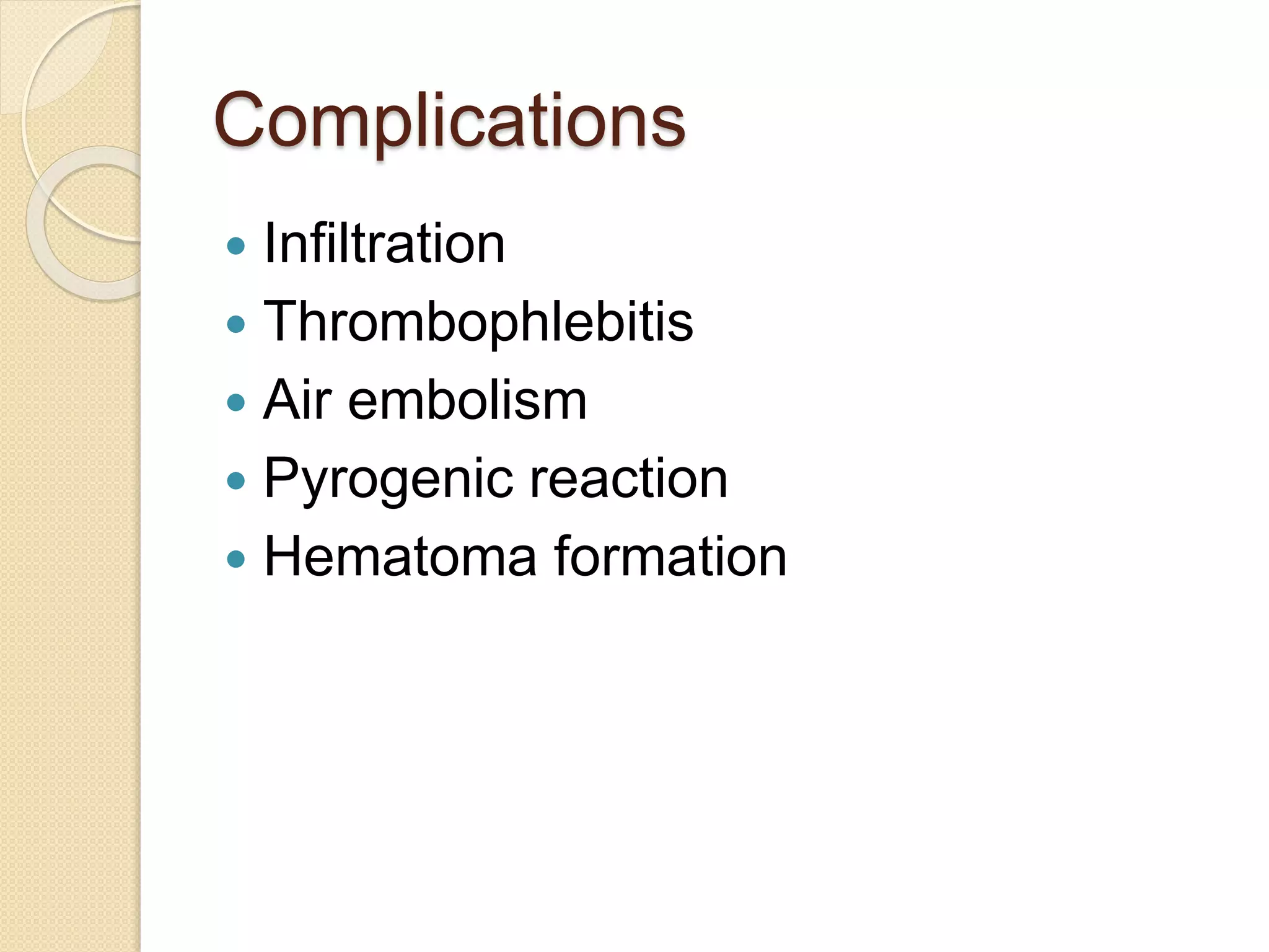 Intravenous Administration of Drugs | PPTX