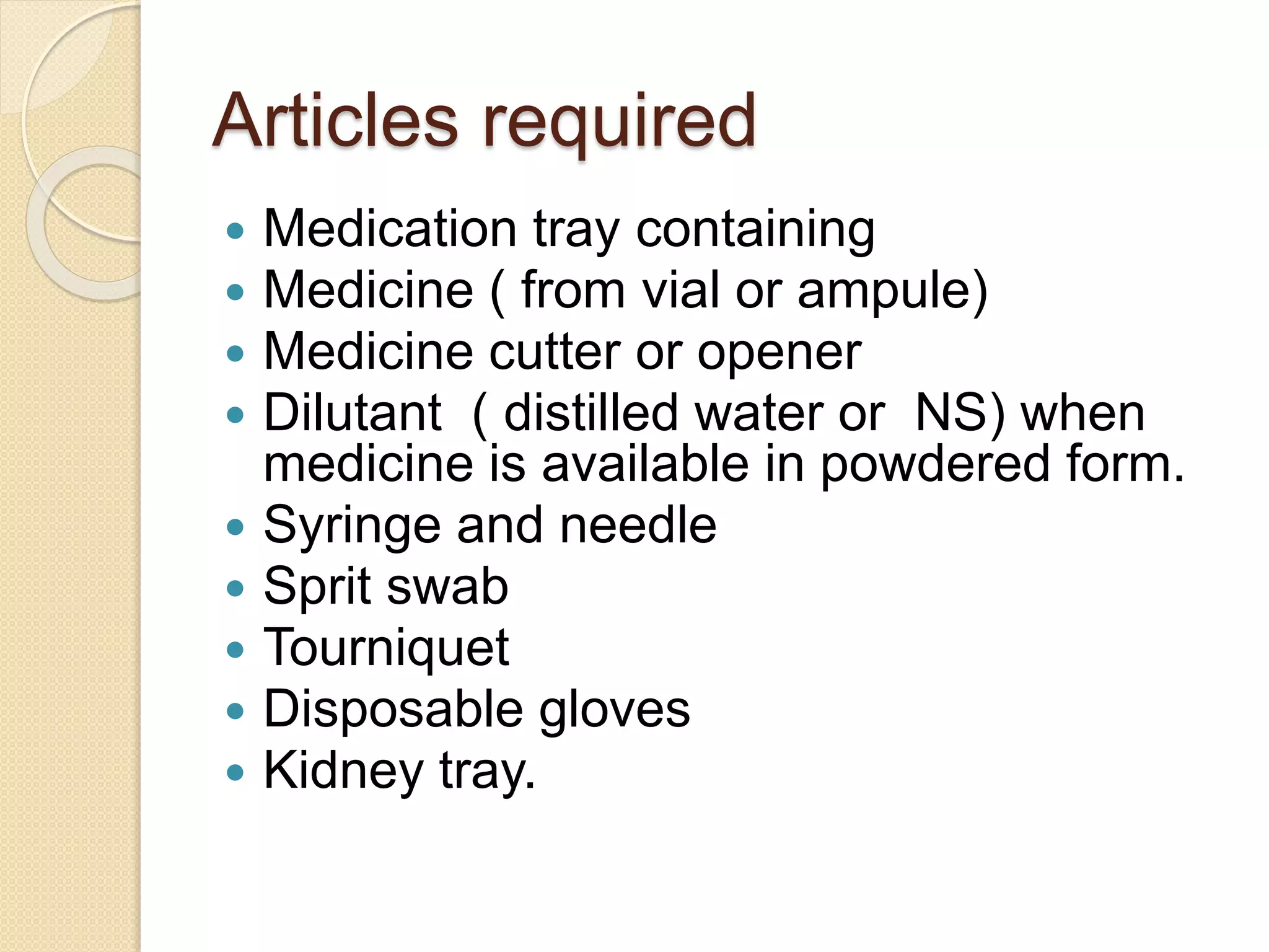 Intravenous Administration of Drugs | PPTX