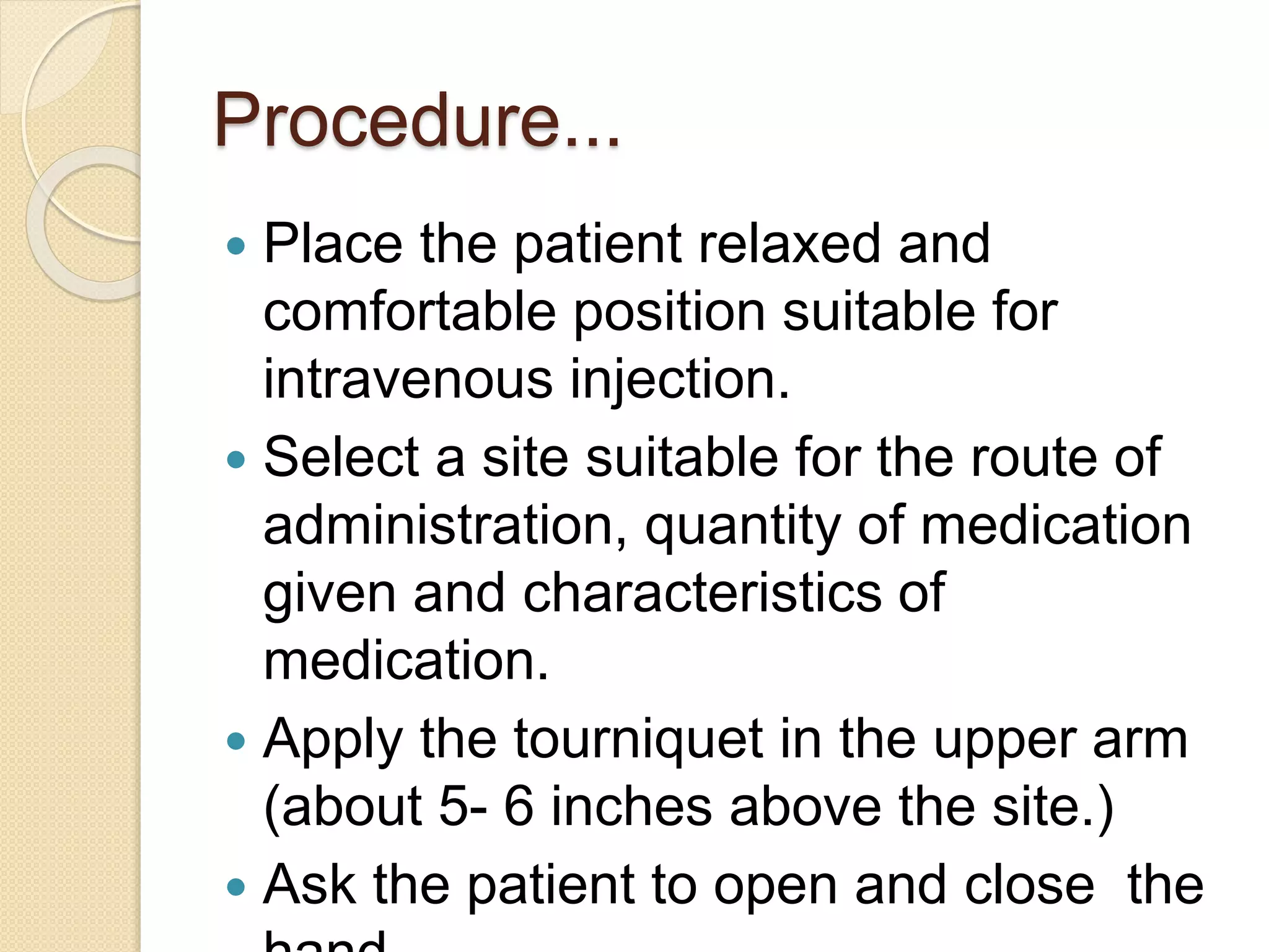 Intravenous Administration of Drugs | PPTX