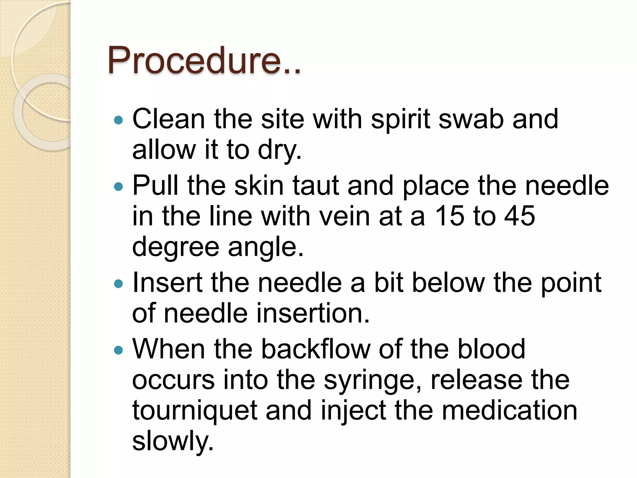 Intravenous Administration of Drugs | PPTX