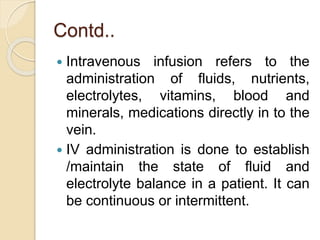 Intravenous Administration of Drugs | PPTX
