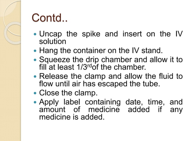 Intravenous Administration of Drugs | PPTX