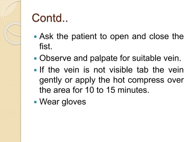 Intravenous Administration of Drugs | PPTX