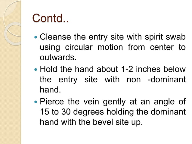 Intravenous Administration of Drugs | PPTX