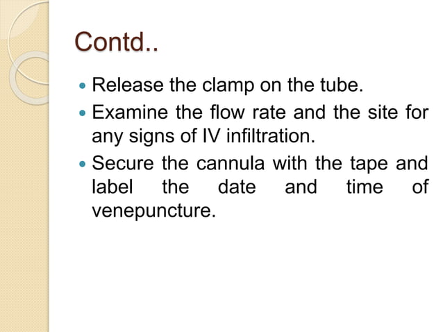 Intravenous Administration of Drugs | PPTX