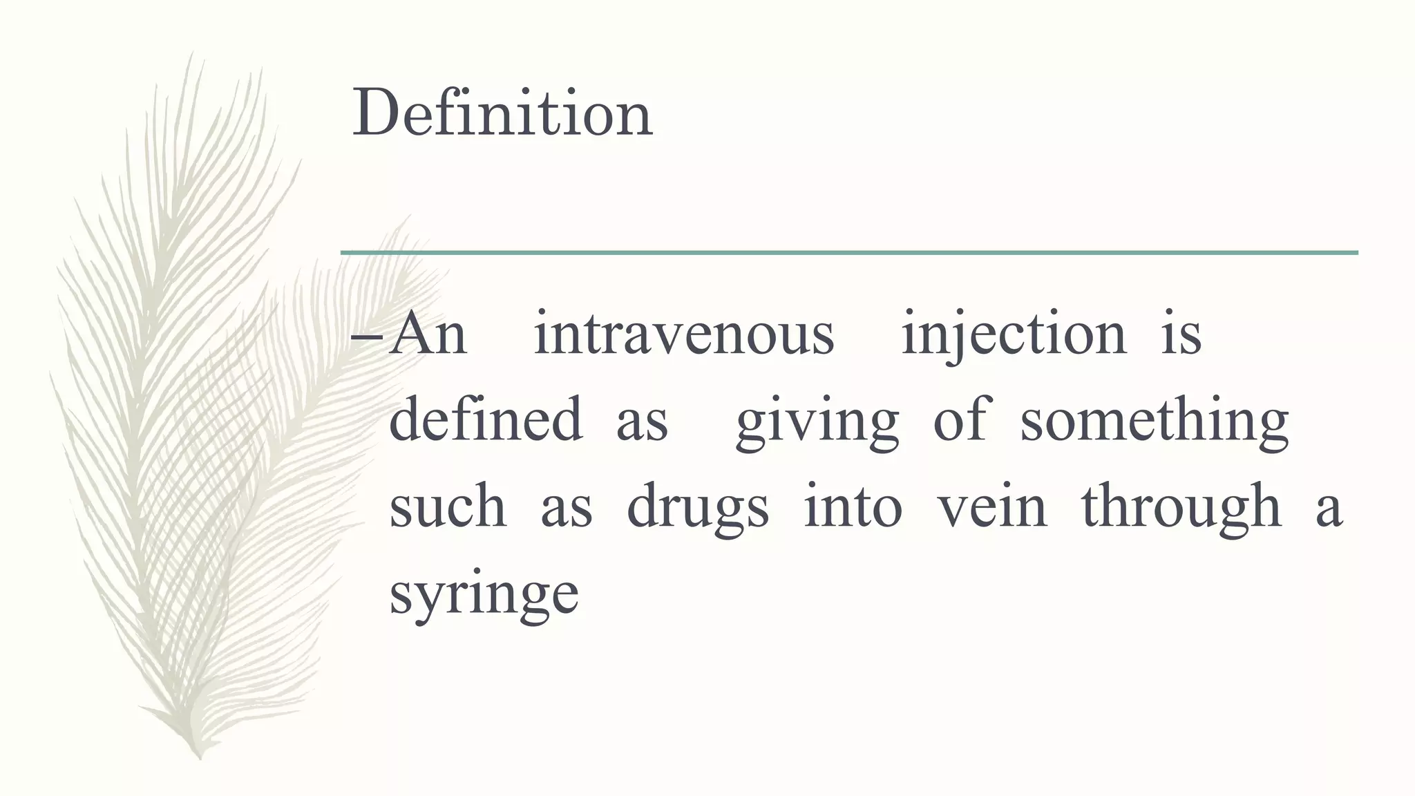 Intravenous injection | PPTX