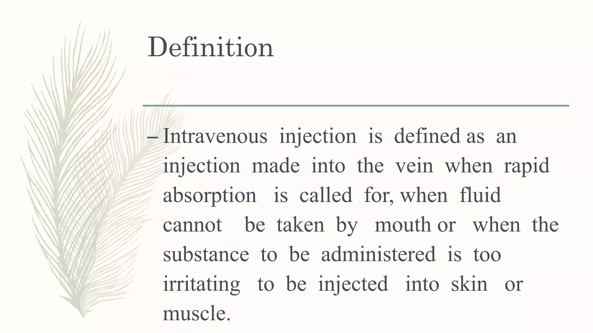 Intravenous injection | PPTX