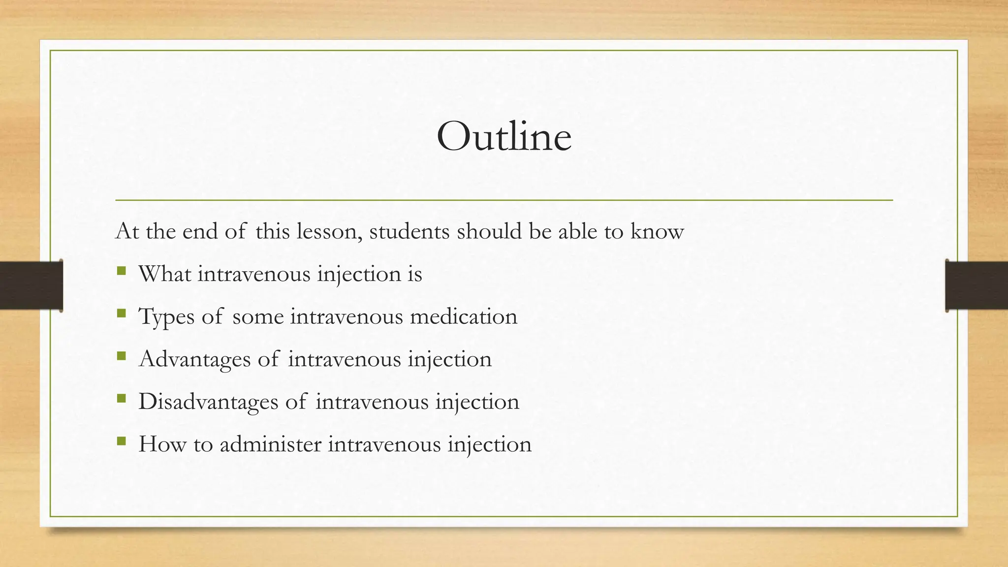 INTRAVENOUS INJECTION(IV) medication.pptx