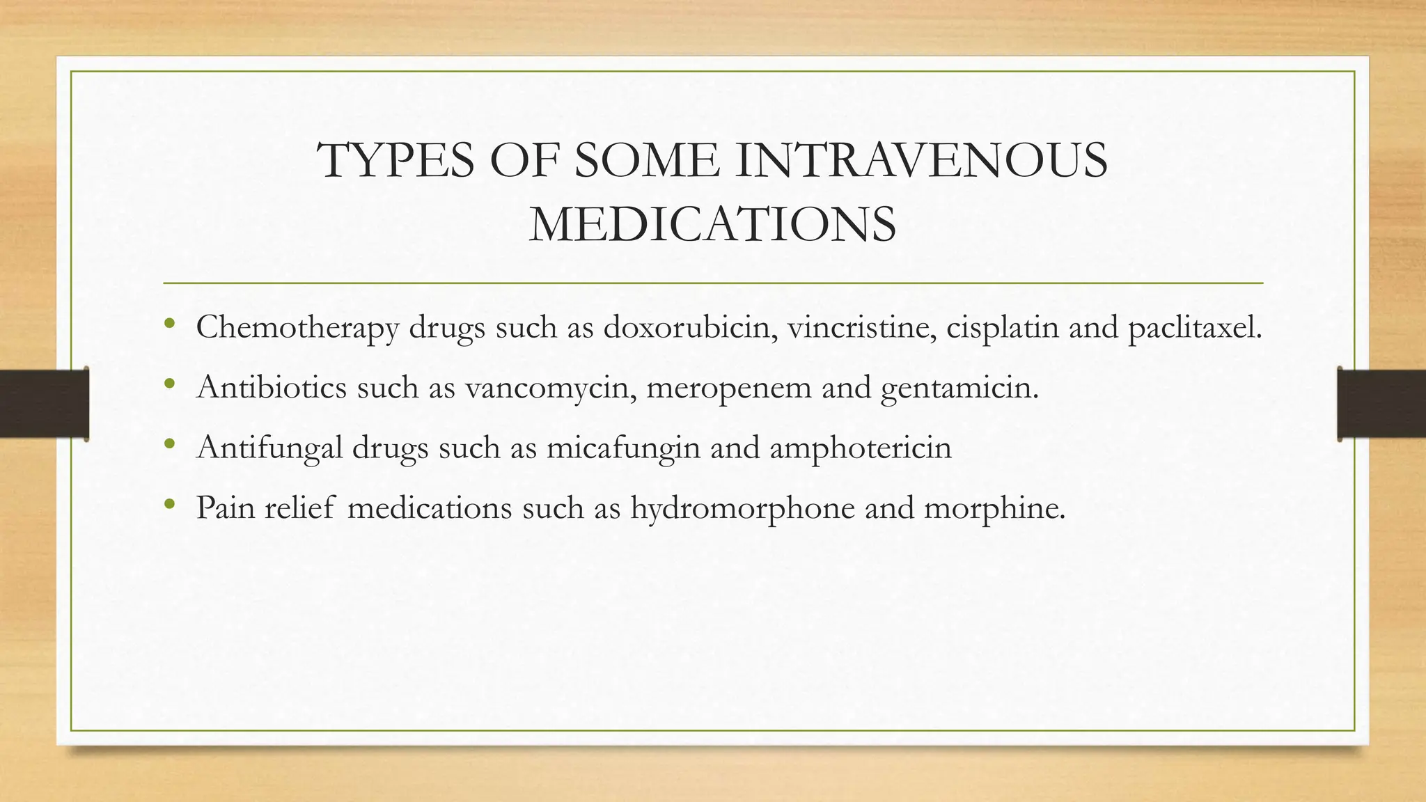 INTRAVENOUS INJECTION(IV) medication.pptx
