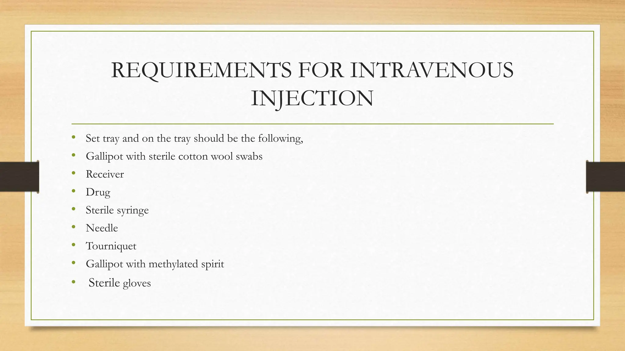 INTRAVENOUS INJECTION(IV) medication.pptx
