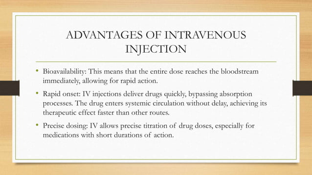 INTRAVENOUS INJECTION(IV) medication.pptx