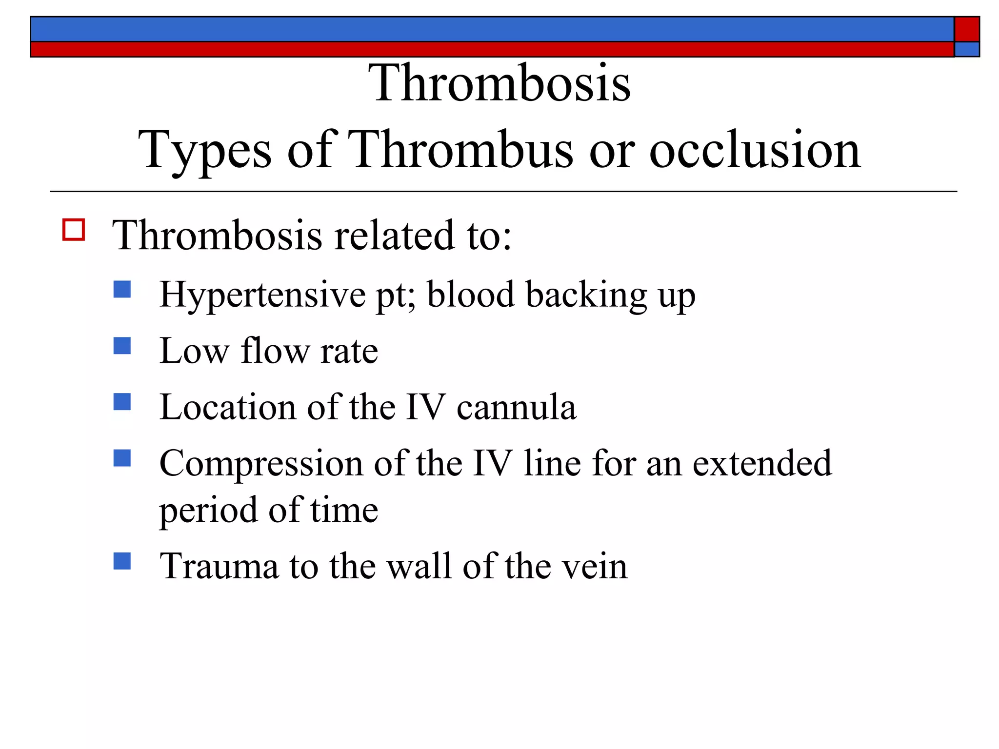 Intra venous therapy complications | PPT