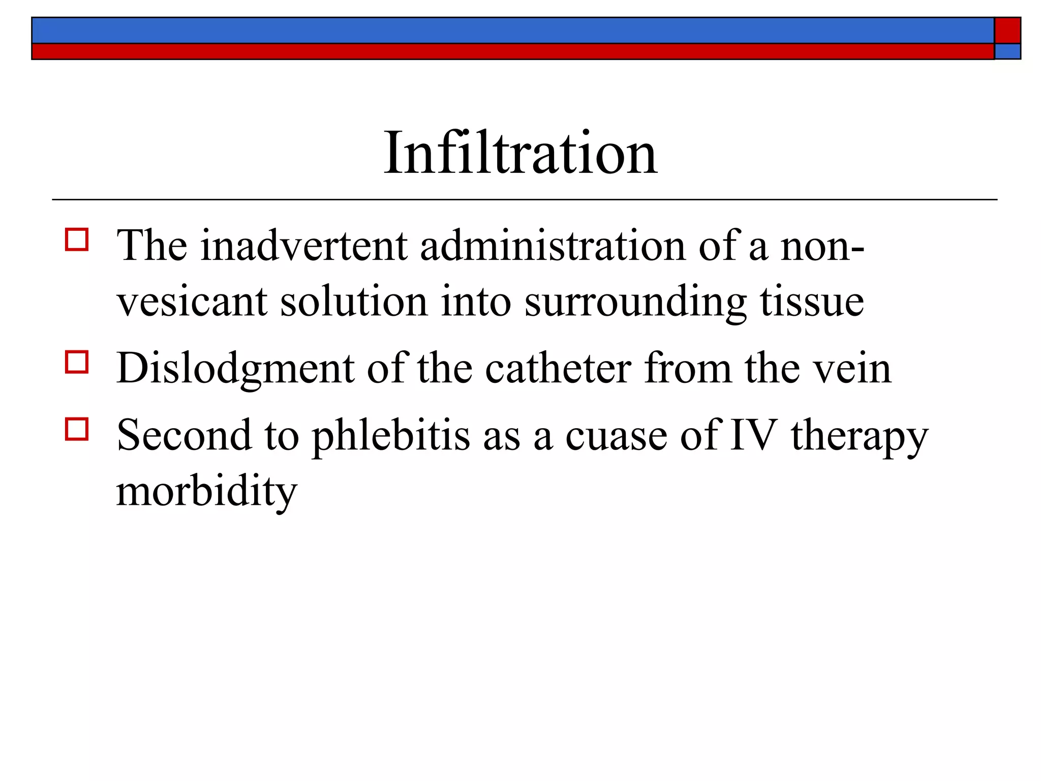 Intra venous therapy complications | PPT