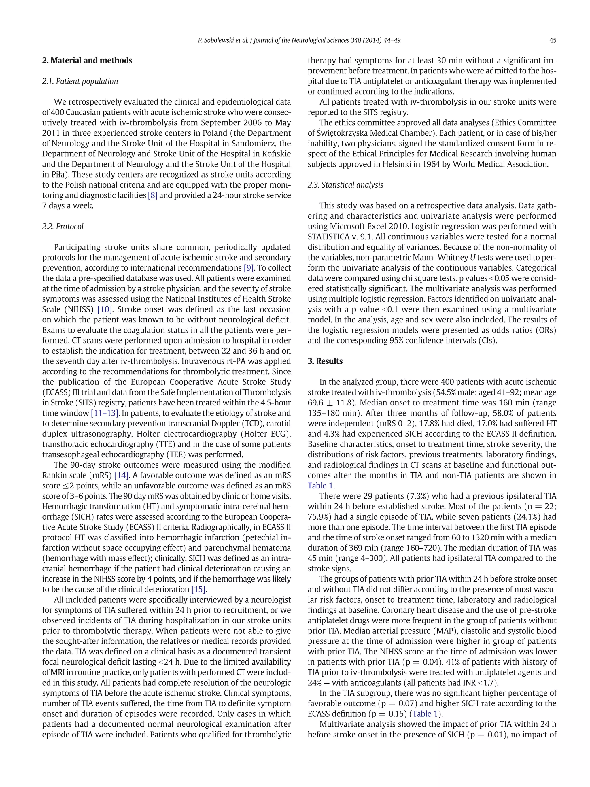 Intravenous thrombolysis with rt pa for acute ischemic stroke within 24 ...