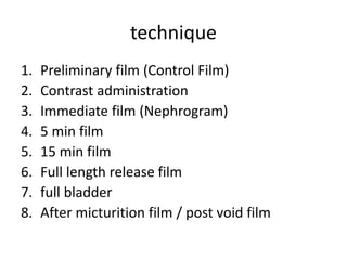 Intravenous Urography (IVU)., radiological procedure | PPTX