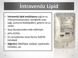 İntravenöz lipid emülsiyon tedavisi | PPTX