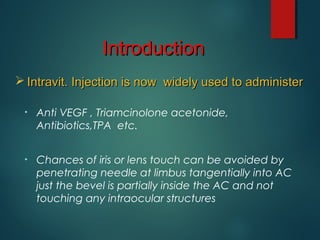 A Simple & Novel AC Paracentesis Device for safe intravitreal injection ...