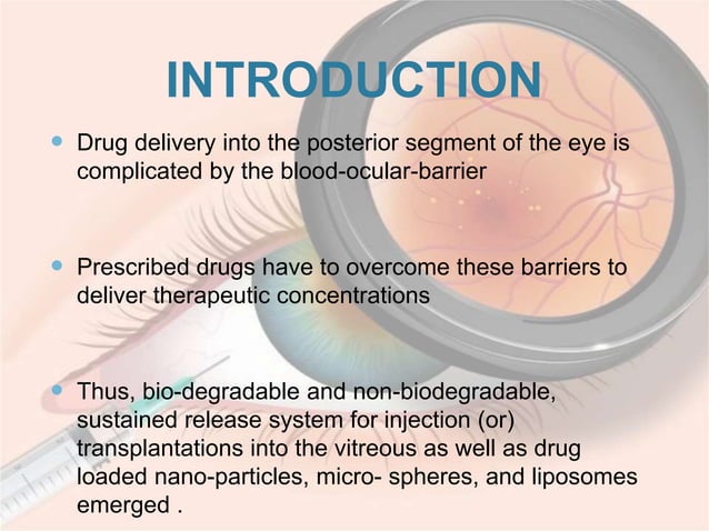 Intravitreal injection | PPTX | Eye and Vision Conditions | Diseases ...