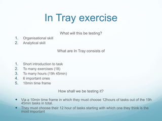 In tray presentation | PPTX | Business and Finance