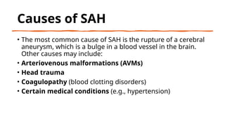 intrcranial tumors, SAH, Aneurysms.pptx disease of brain | PPT