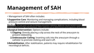 intrcranial tumors, SAH, Aneurysms.pptx disease of brain | PPT