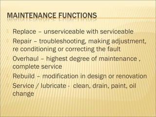 Introduction to maintenance | PPT