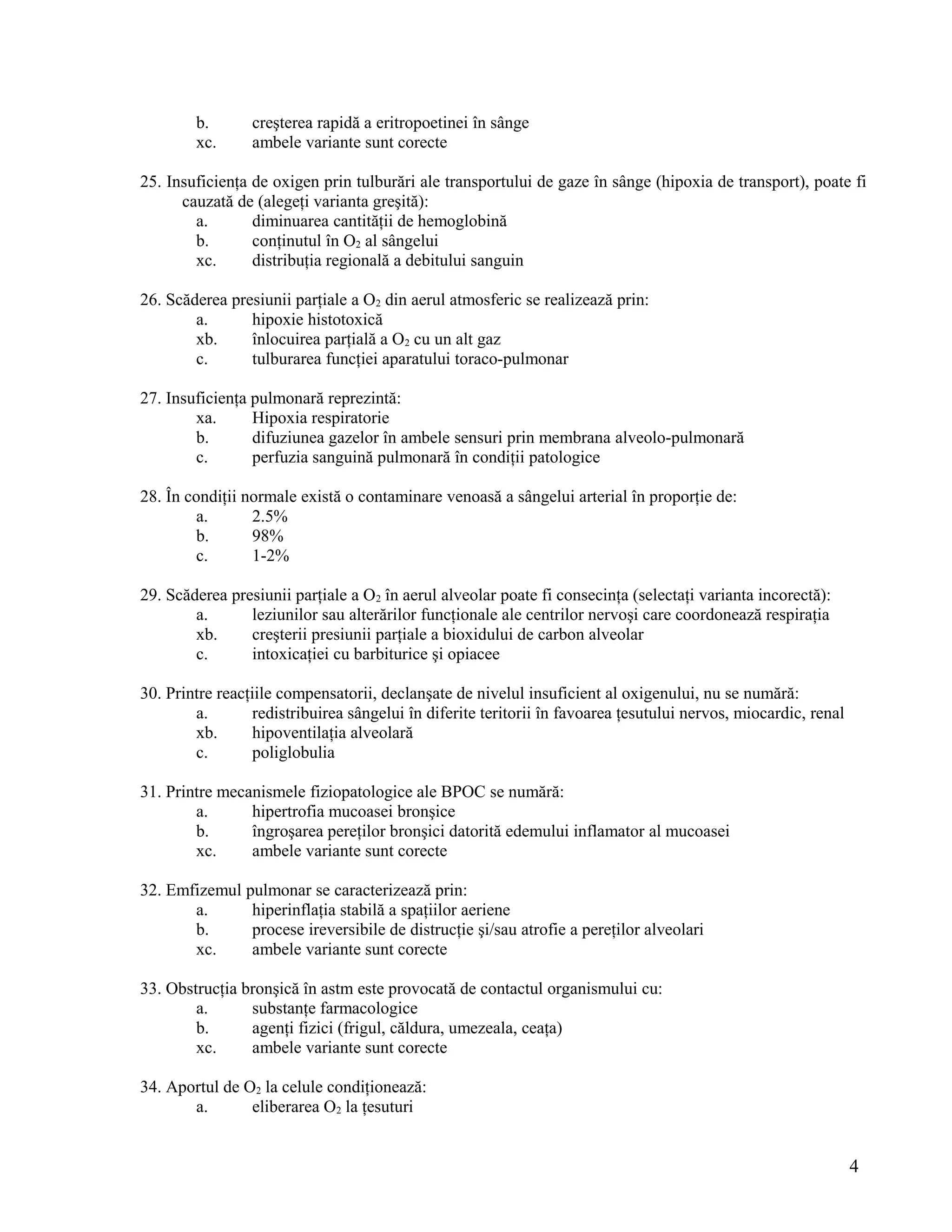 Intrebari fiziopatologie rezolvate | DOC