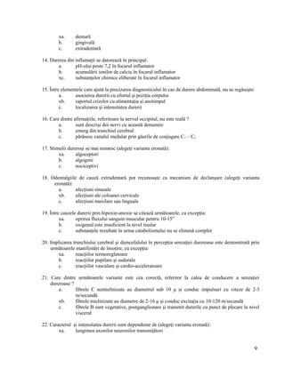 Intrebari fiziopatologie rezolvate | DOC