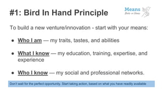 Intrepreneurship using effectuation principles | PPT