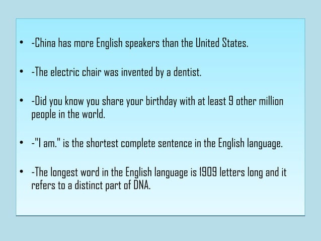 Intresting Facts | PPT