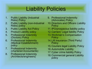 intricasies of Liability Insurance ppt presentation | PPT