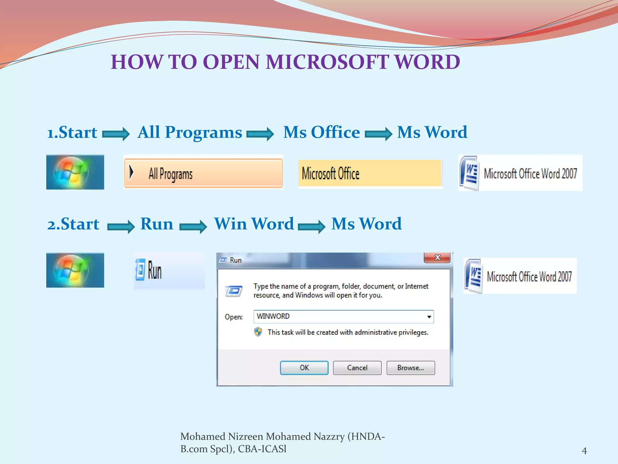 Introduction Ms Word For Ppt