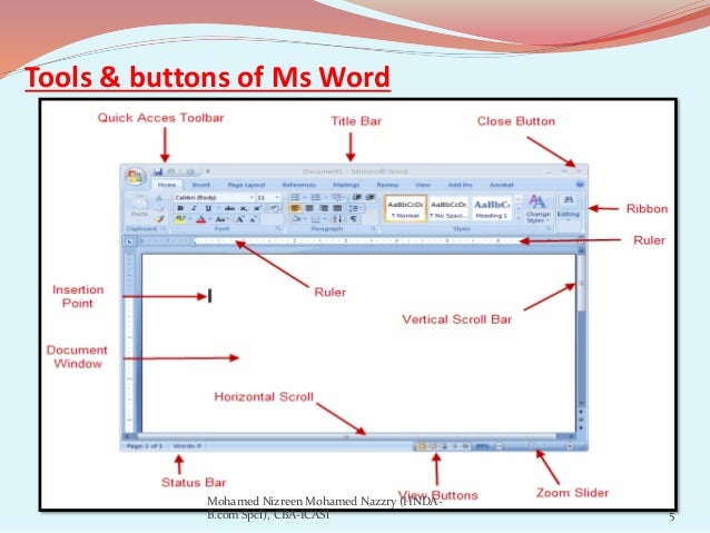 Introduction Ms Word for
