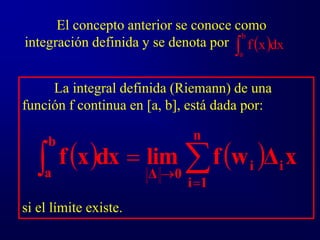 Integral Definida y Suma D Riemann - Calculo Integral | PPT