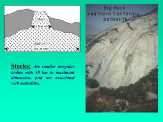 Forms of igneous rock bodies and textures | PPT