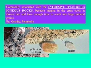Forms of igneous rock bodies and textures | PPT