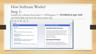 NSF File Splitter Tool to Split Large Lotus Notes Archive | PPT