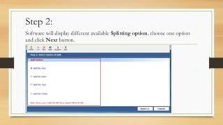 NSF File Splitter Tool to Split Large Lotus Notes Archive | PPT