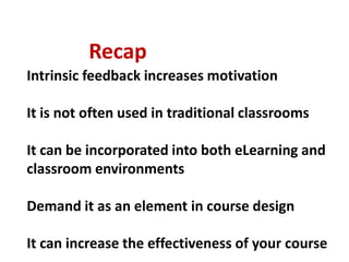 Course Design Intrinsic Feedback eLearning | PPTX