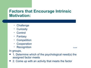 Intrinsic motivation | PPT