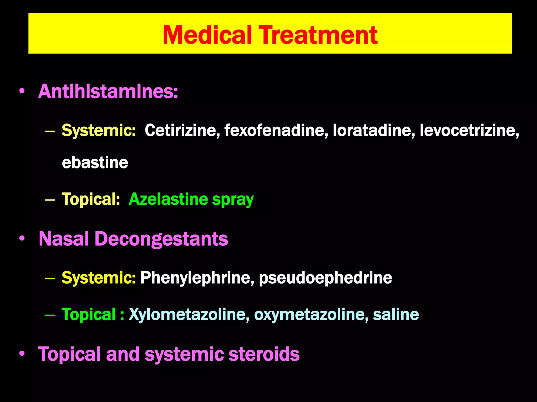 Intrinsic Rhinitis and Rhinitis Medicamentosa | PPT