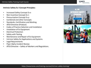 Intrinsic Safety Training Crash Course : Tonex Training | PPTX
