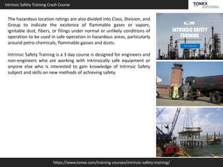 Intrinsic Safety Training Crash Course : Tonex Training | PPTX