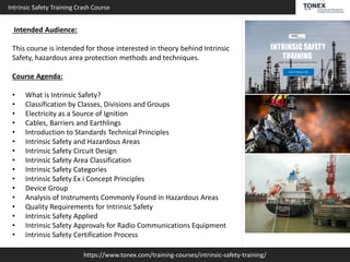 Intrinsic Safety Training Crash Course : Tonex Training | PPTX