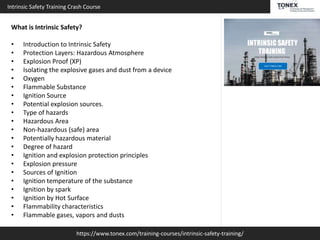Intrinsic Safety Training Crash Course : Tonex Training | PPTX