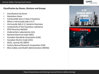 Intrinsic Safety Training Crash Course : Tonex Training | PPTX