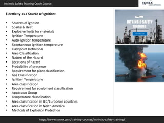 Intrinsic Safety Training Crash Course : Tonex Training | PPTX