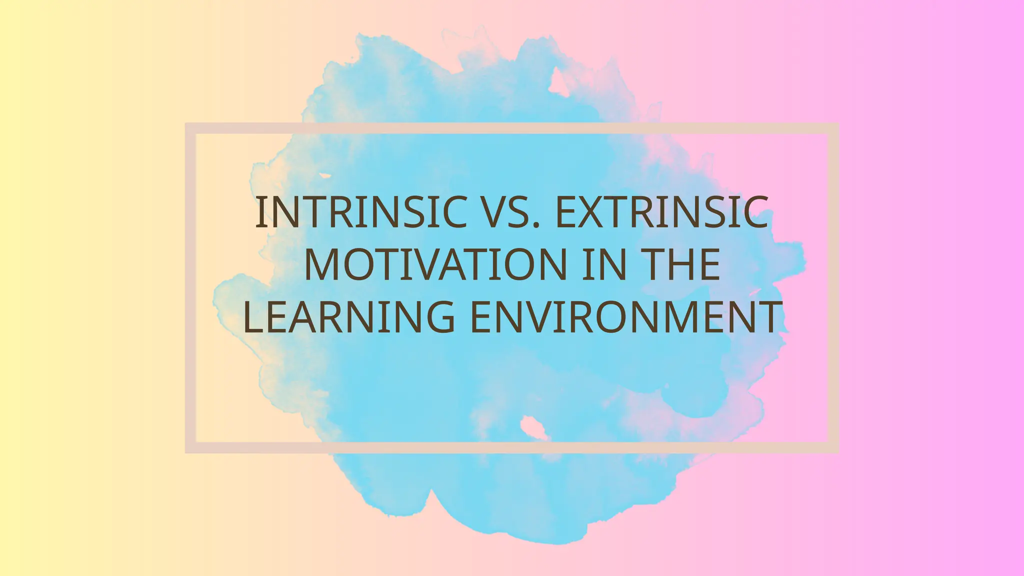 Intrinsic vs. Extrinsic Motivation in the Learning Environment ...