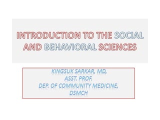 Intrintroduction to the social and behavioral sciences | PPTX